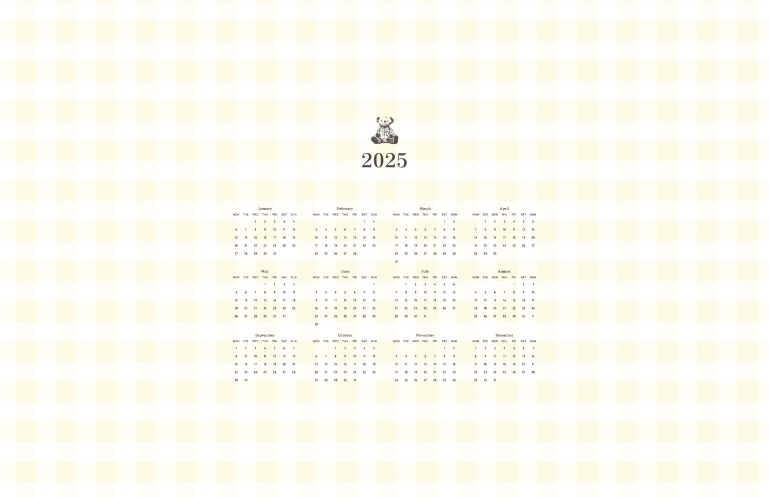 [無料壁紙]2025年の準備開始！モチベデスクトップはもうお決まりですか？2025年カレンダー壁紙無料配布中！｜choa-design